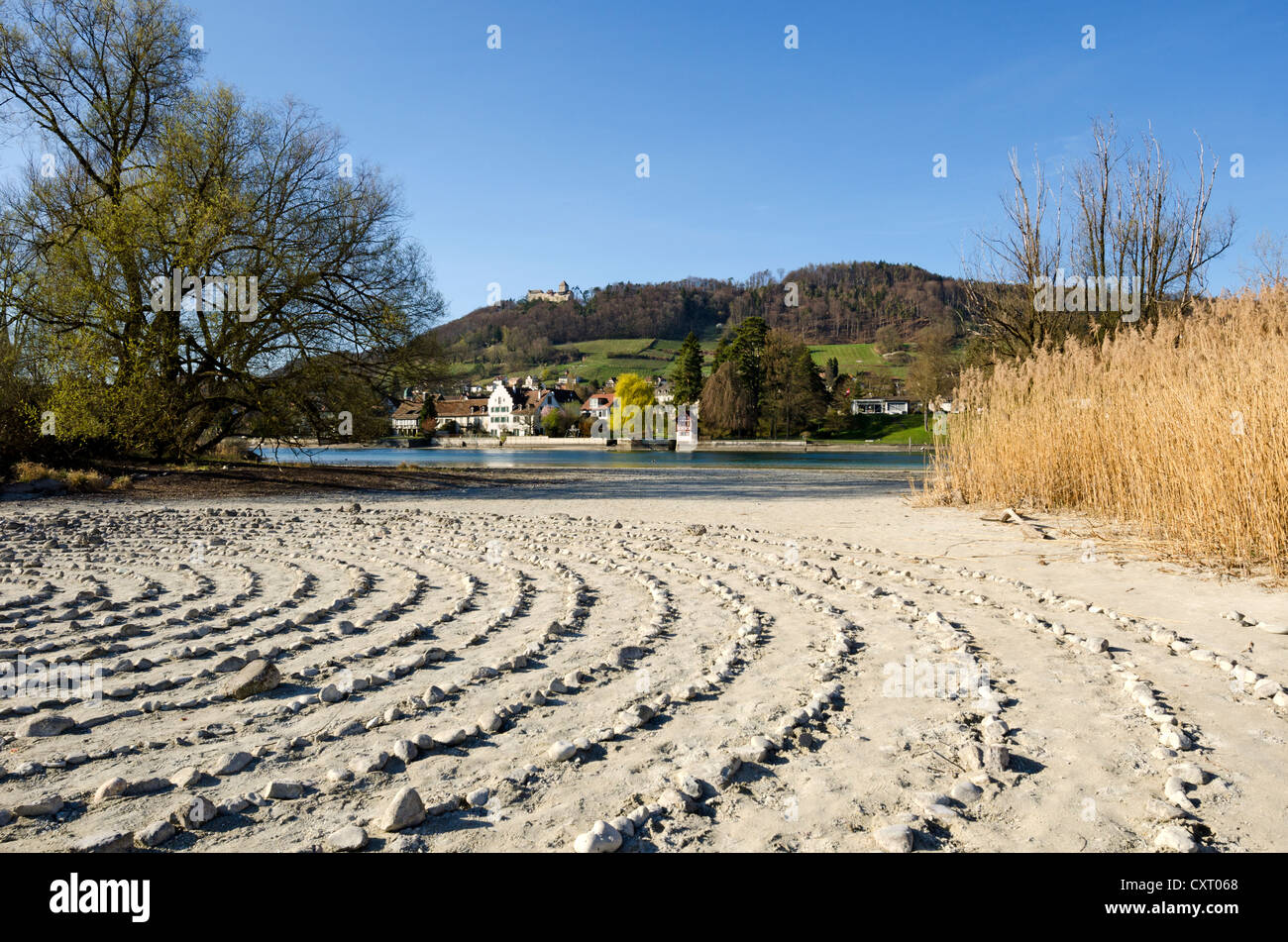 Stone labyrinth on Werd island, can be used for meditation, the ...