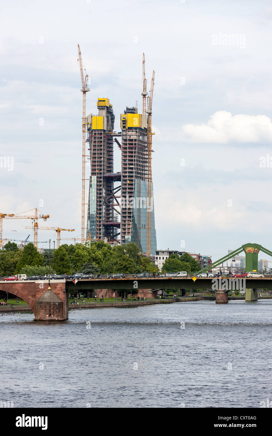 European Central Bank, ECB, new building under construction, Frankfurt ...