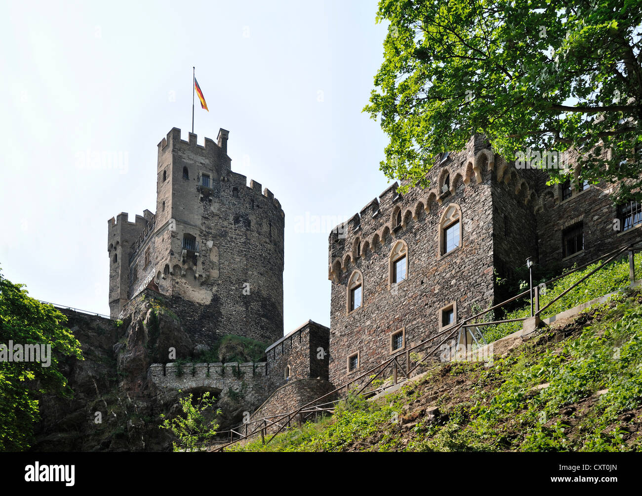 Rheinstein Castle, Trechtingshausen, Upper Middle Rhine Valley, a ...