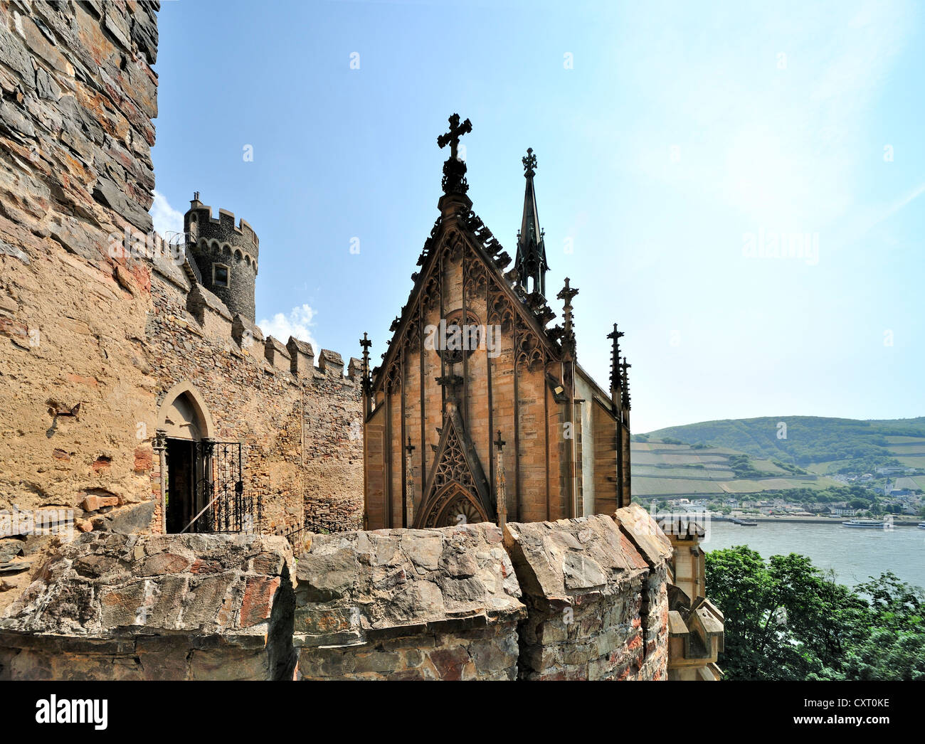 Chapel of Rheinstein Castle, Trechtingshausen, Upper Middle Rhine ...