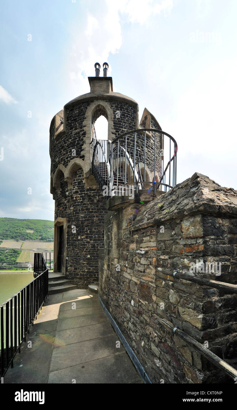 Rheinstein Castle, Trechtingshausen, Upper Middle Rhine Valley, a ...