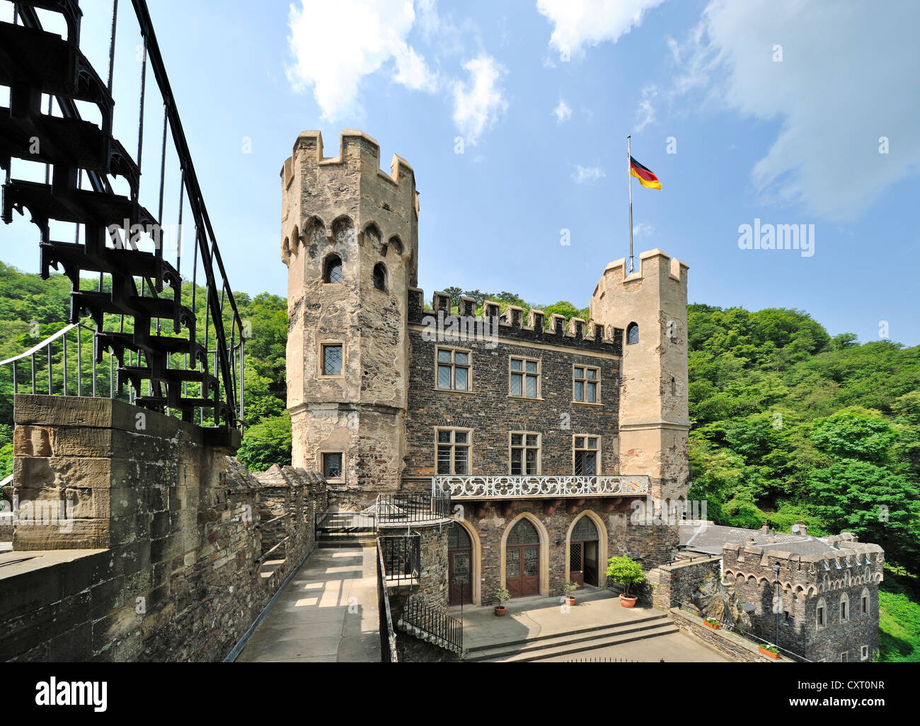 Rheinstein Castle, Trechtingshausen, Upper Middle Rhine Valley, a ...