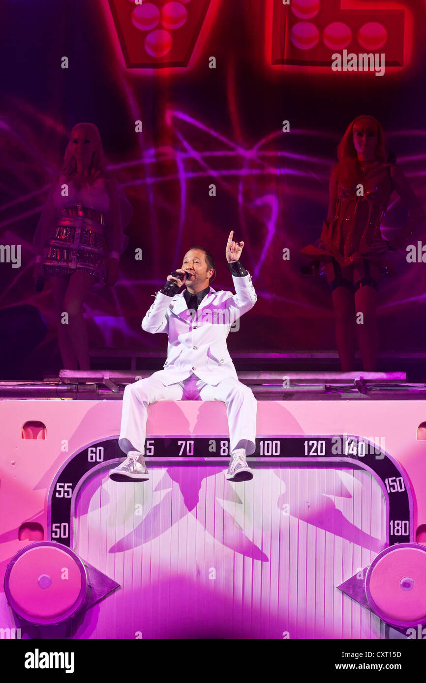 Swiss singer Rene Baumann alias DJ Bobo singing live at his Dancing in ...