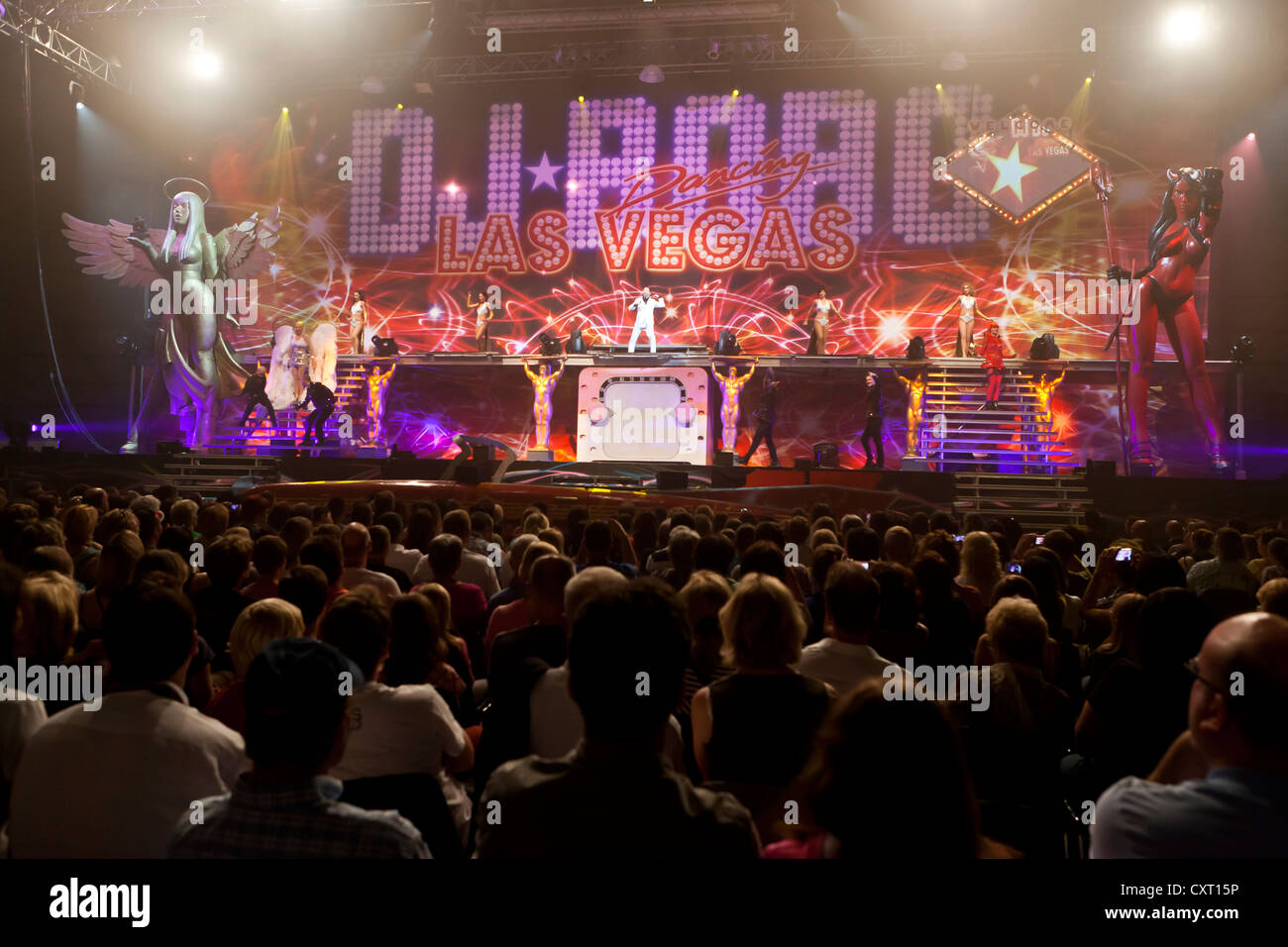 Swiss singer Rene Baumann alias DJ Bobo singing live at his Dancing in ...