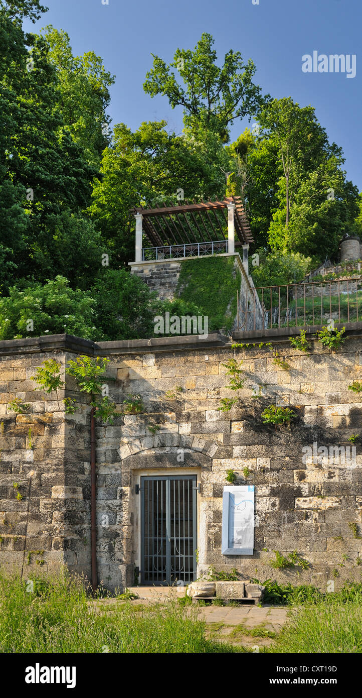 Plaque to Karl August Lingner at "Lingnerpfad", path of his work and ...