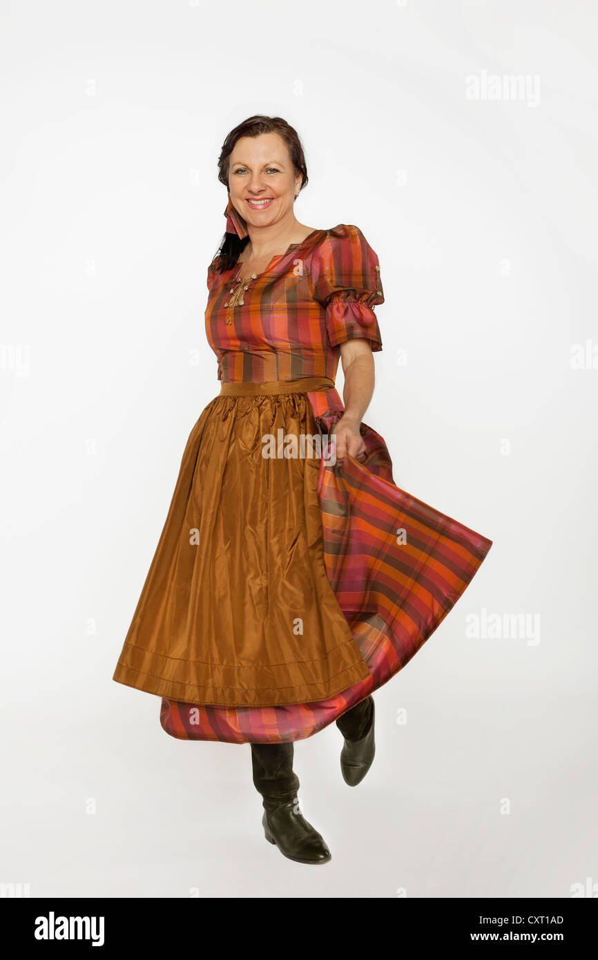 Woman wearing an Austrian traditional dress Stock Photo - Alamy