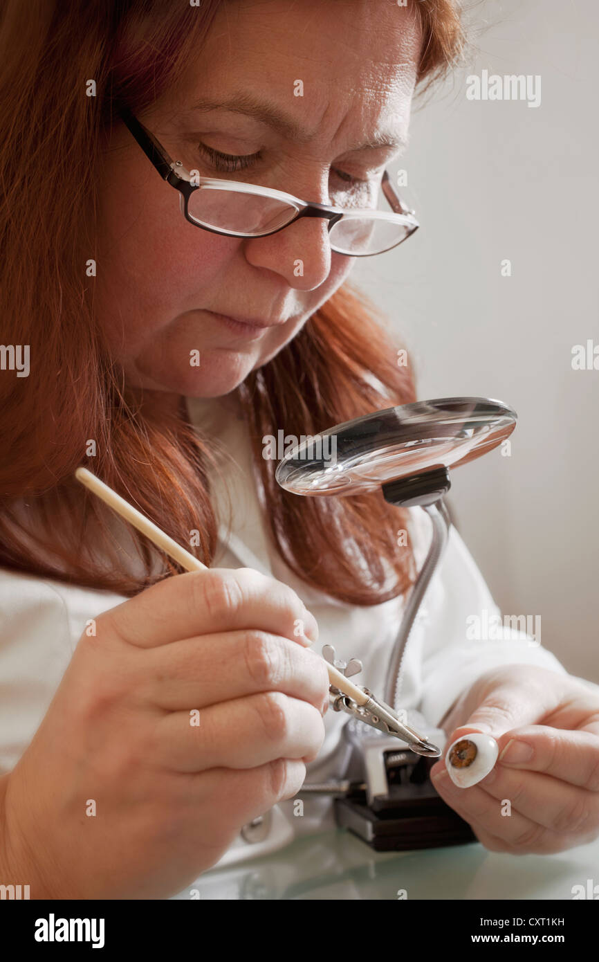 Ocularist making an artificial eye Stock Photo - Alamy