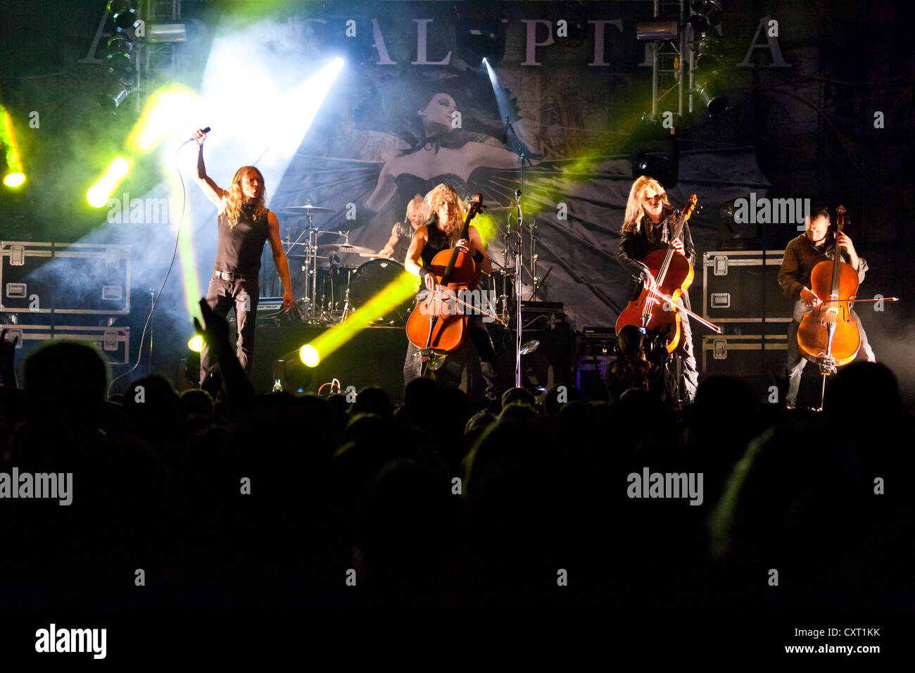 The Finnish band "Apocalyptica" playing live at the Soundcheck Open Air ...