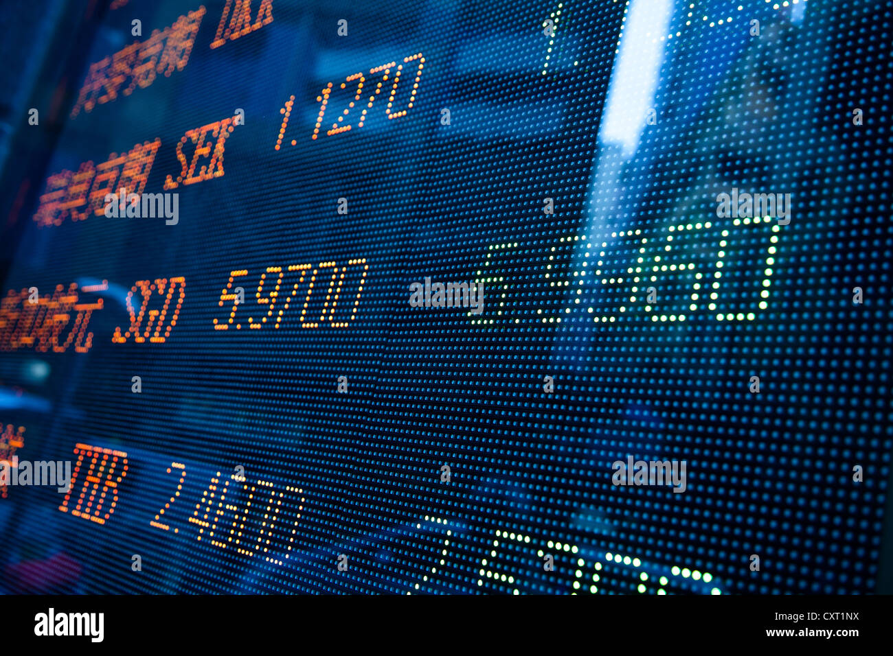 Stock market price quotes display hi-res stock photography and images ...