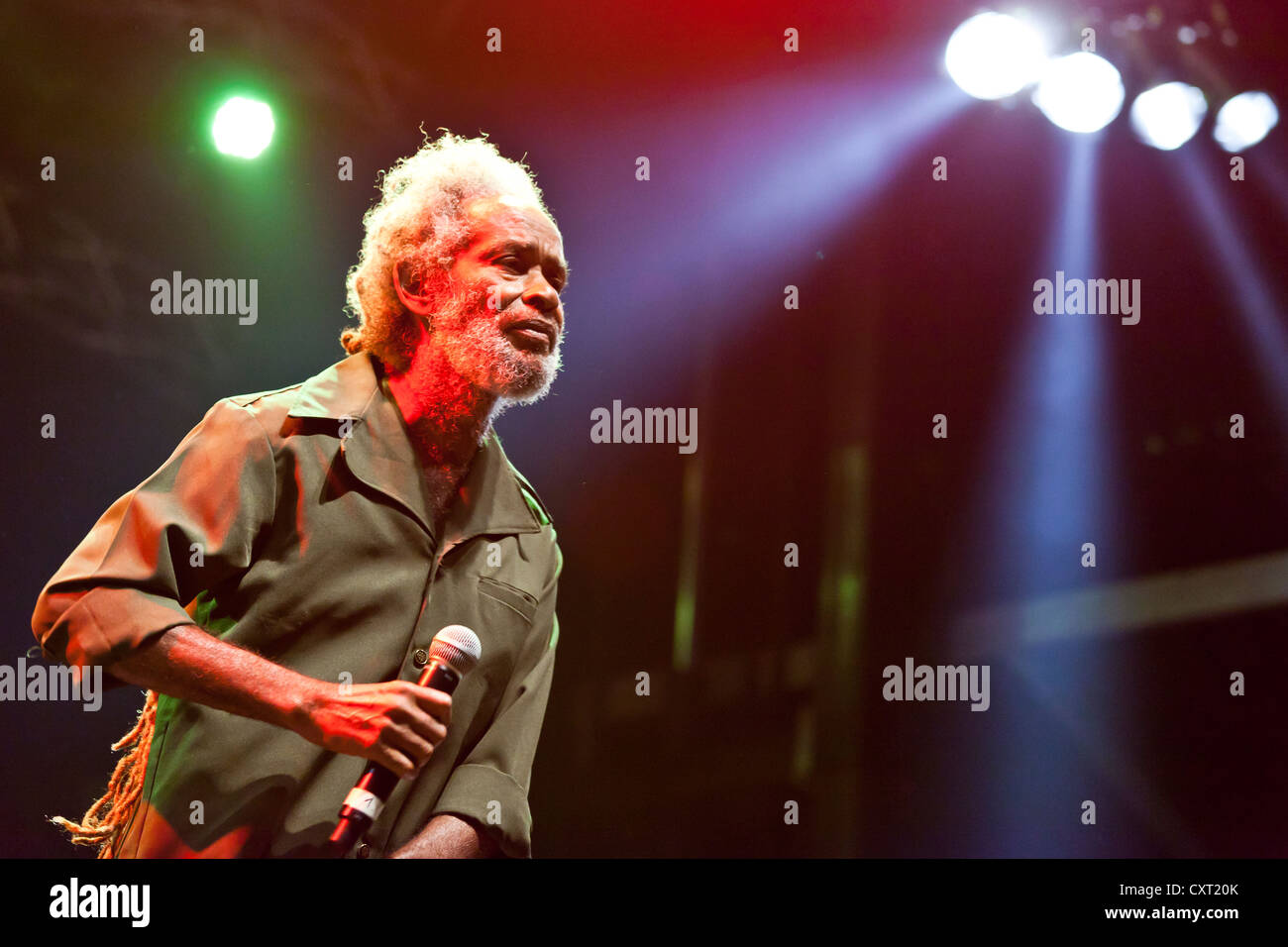 The Jamaican Reggae singer Max Romeo singing live at the Soundcheck ...