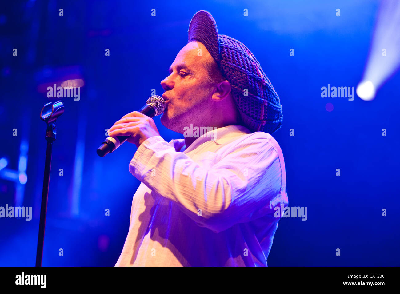 The Swiss Reggae musician Famara playing live at Soundcheck Open Air in ...