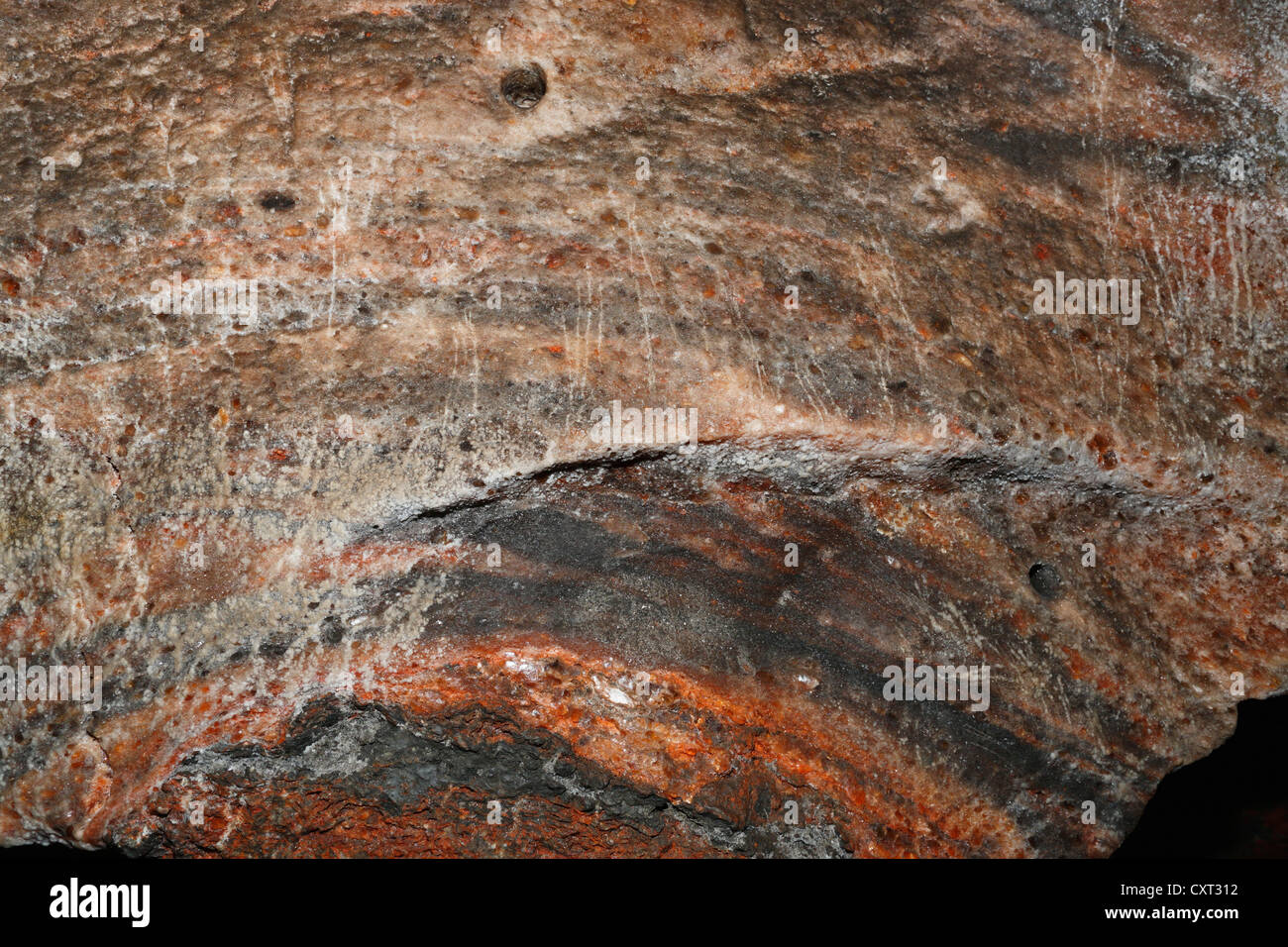 Salt in a salt mine, Salzwelten Altaussee, Ausseer Land region ...