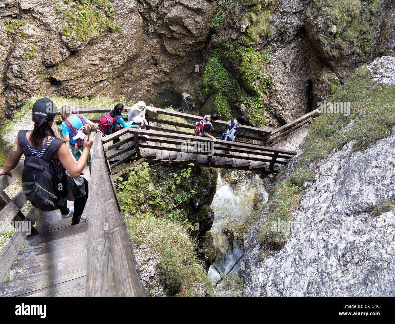 People at wasserlochklamm gorge hi-res stock photography and images - Alamy