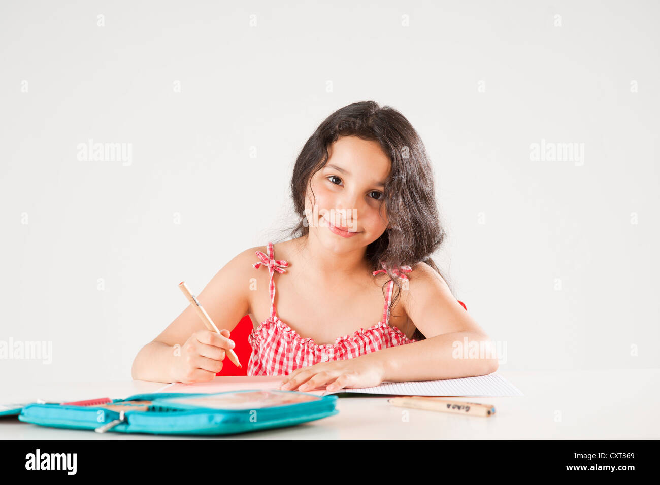 School girls doing their home work hi-res stock photography and images ...