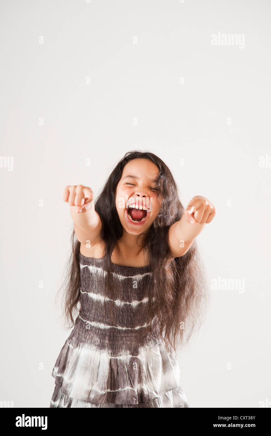 Girl extends hi-res stock photography and images - Alamy