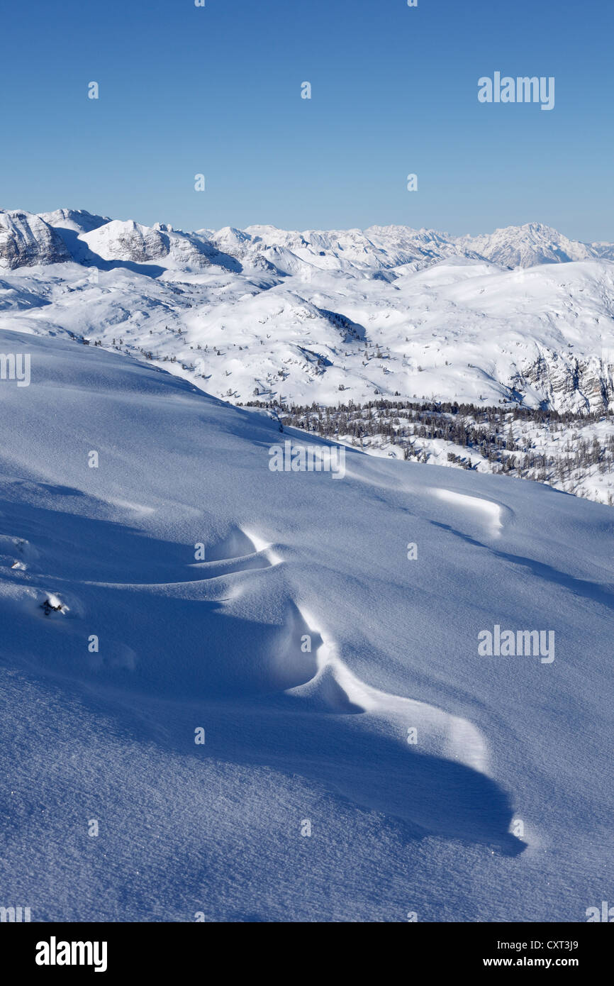Dachstein Mountains, view from Krippenstein Mountain, Salzkammergut ...