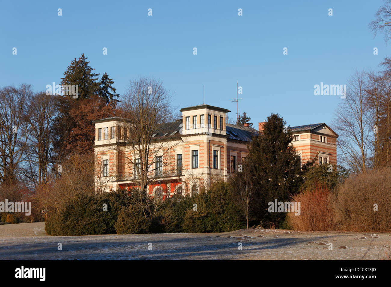 Late Classicist Schloss Seeseiten Castle, Seeshaupt on Lake Starnberg ...