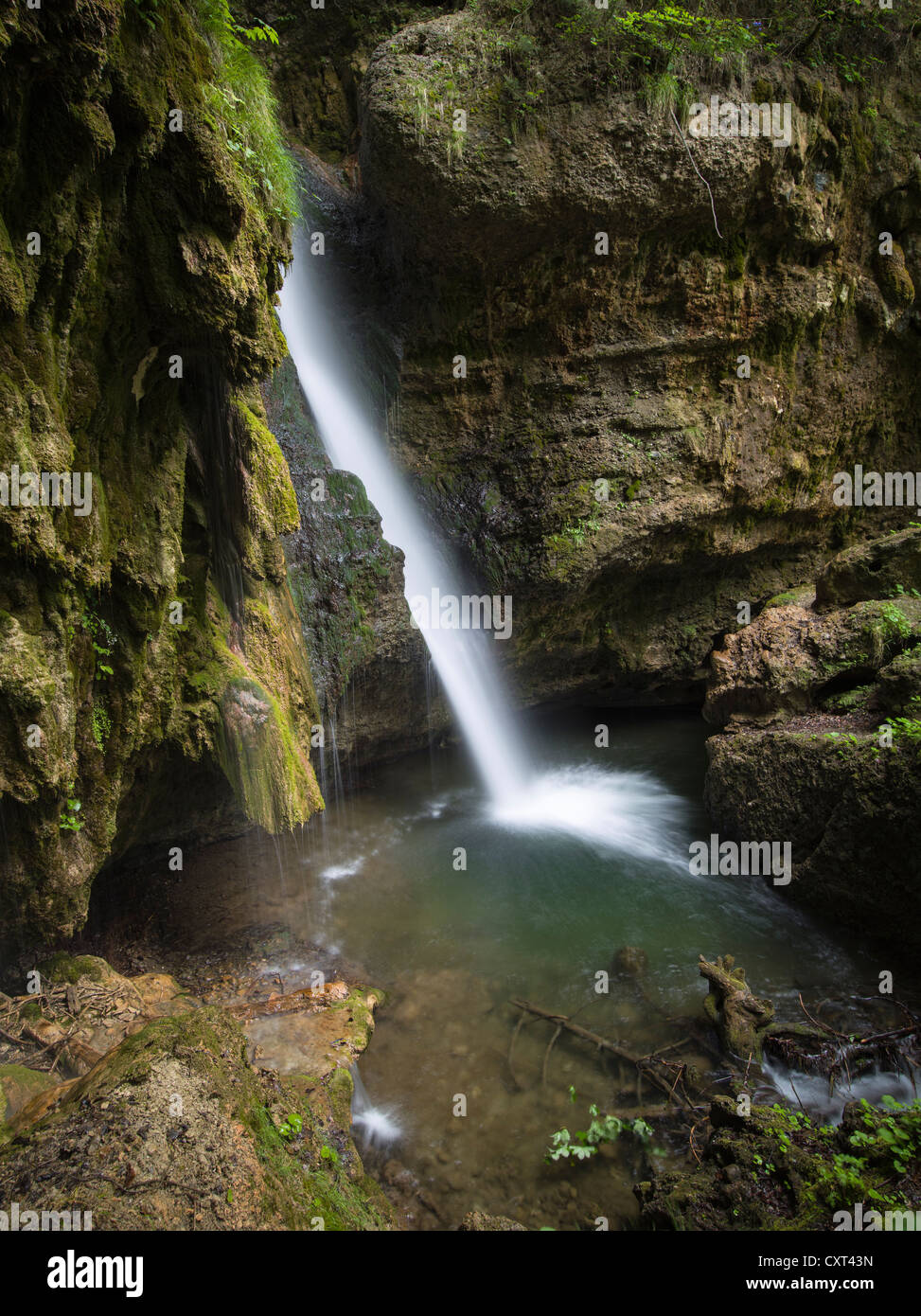 Hinang waterfalls, Upper Allgaeu, Swabia, Bavaria, Germany, Europe ...