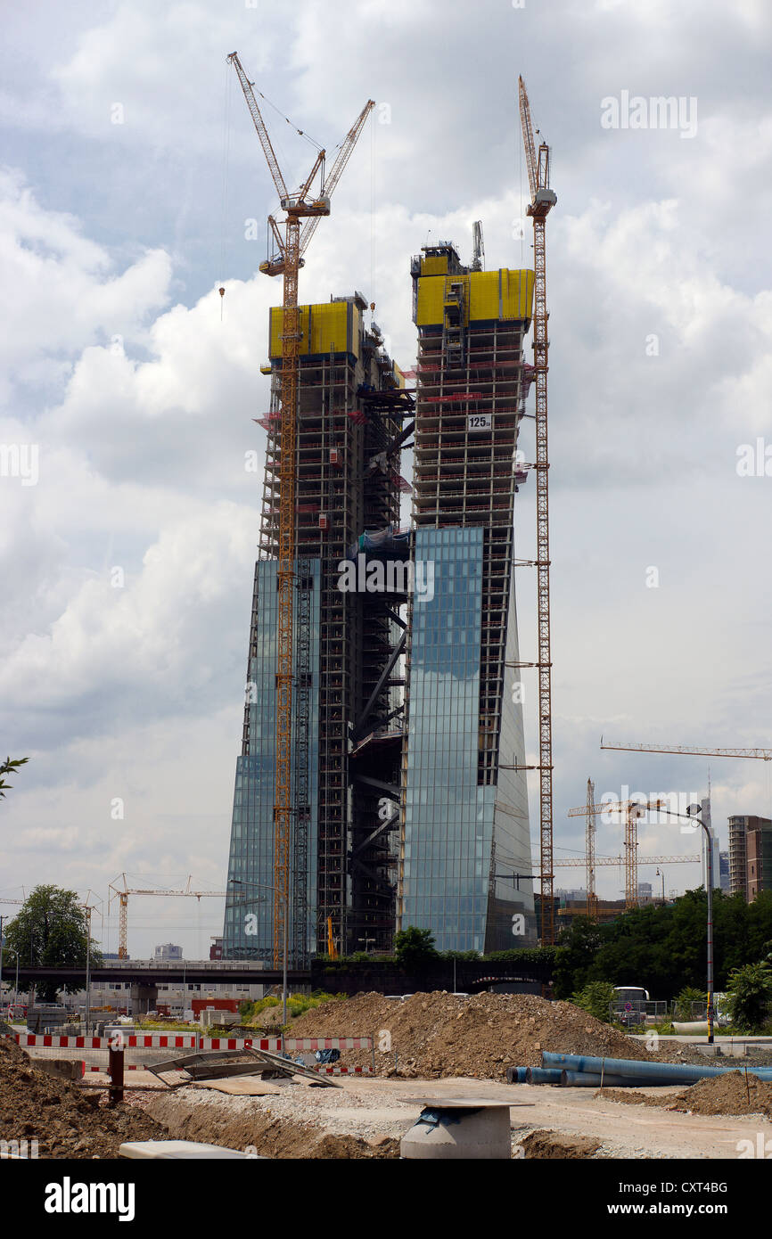 New construction of the European Central Bank, ECB, Frankfurt am Main ...