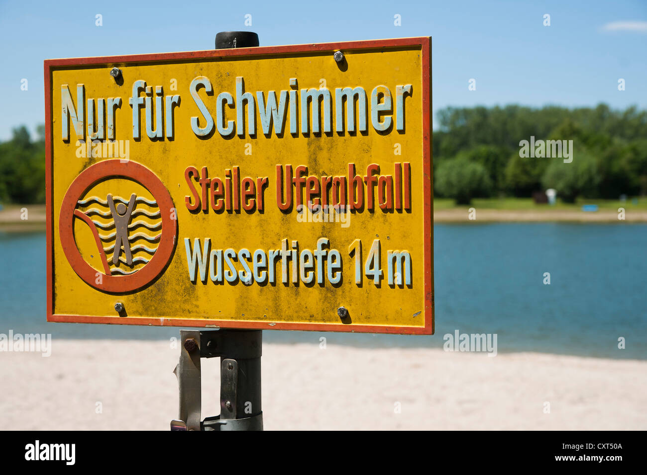 Warning notice for swimmers hi-res stock photography and images - Alamy