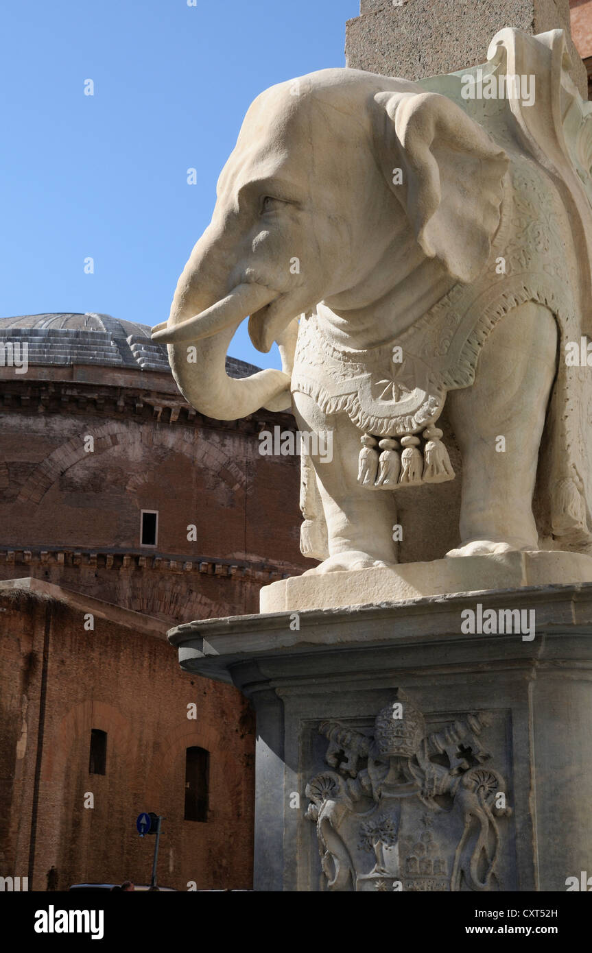 Elephant and Obelisk, designed by Bernini, Piazza Santa Maria sopra ...