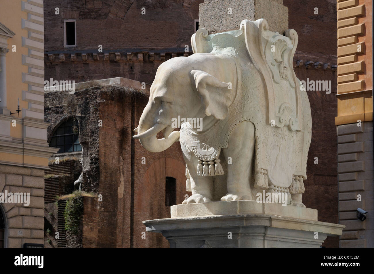 Elephant and Obelisk, designed by Bernini, Piazza Santa Maria sopra ...
