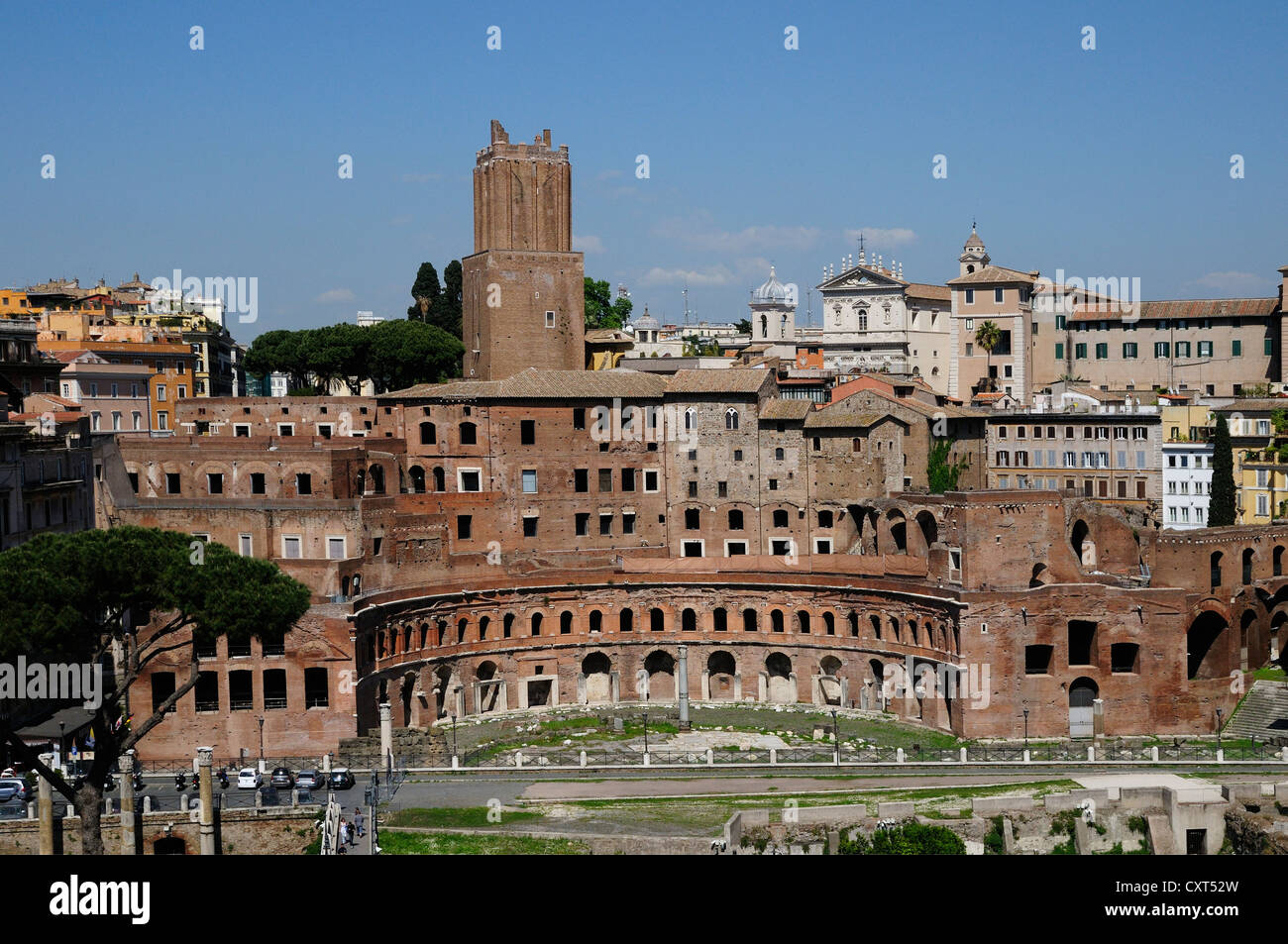 Trajan's Market and Torre delle Milizie, Tower of the Militia, Rome ...