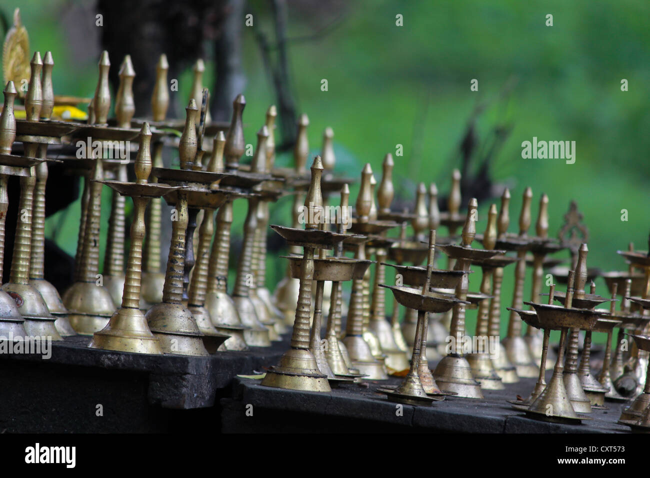 Kerala temple lamps hi-res stock photography and images - Alamy