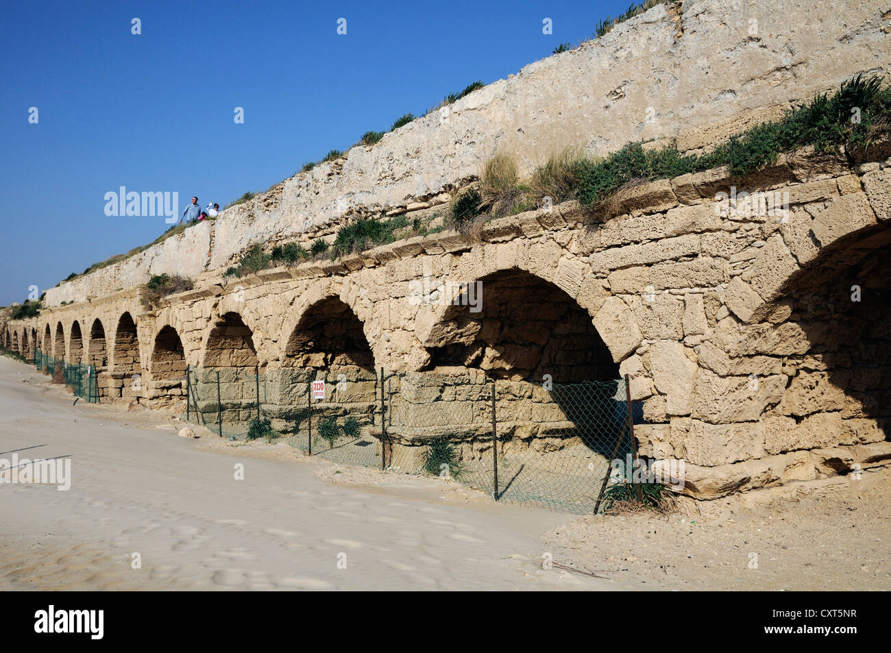 Aqueduct at Caesarea, Israel, Middle East Stock Photo - Alamy