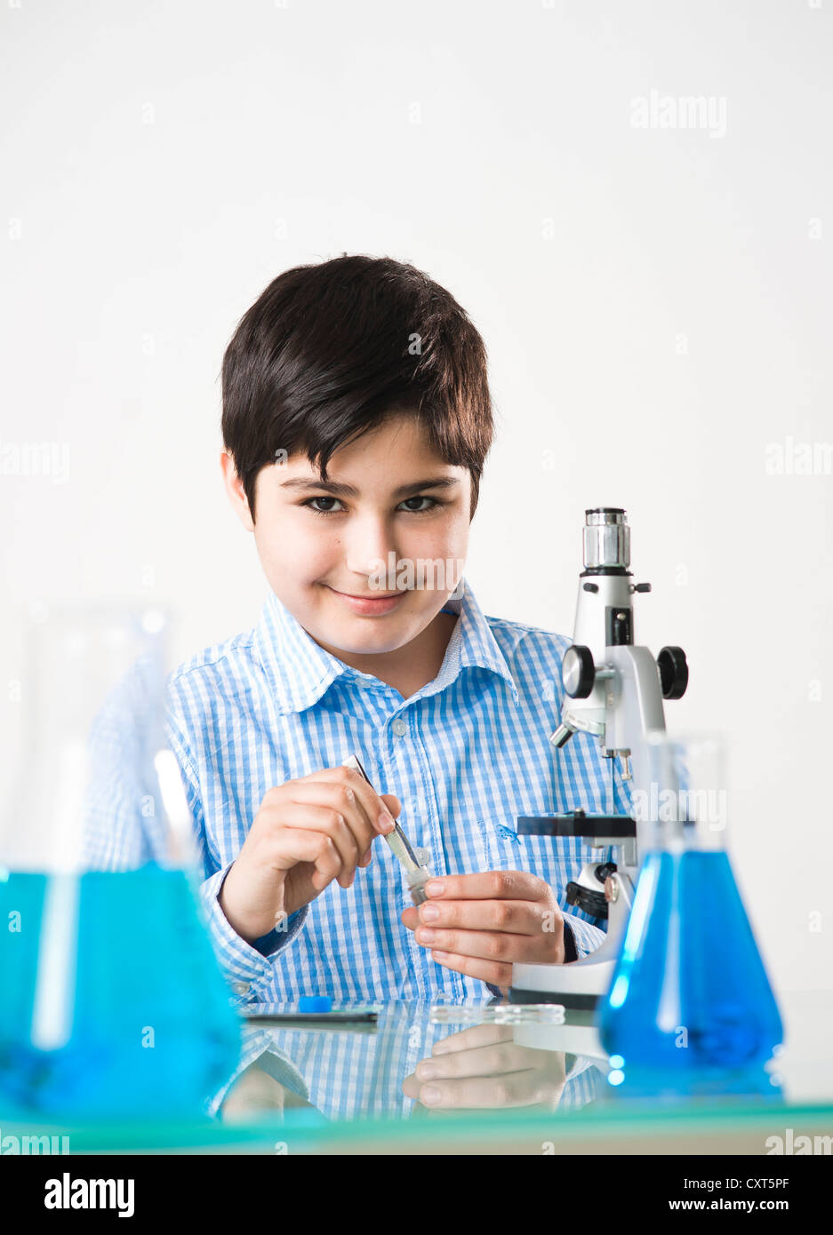 Boy boys male kids children microscope hi-res stock photography and ...