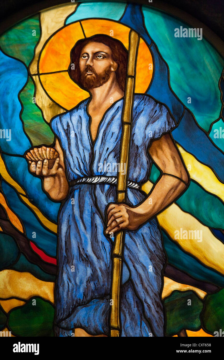 Stained glass window inside the Wieliczka Salt Mine, Cracow, Poland ...