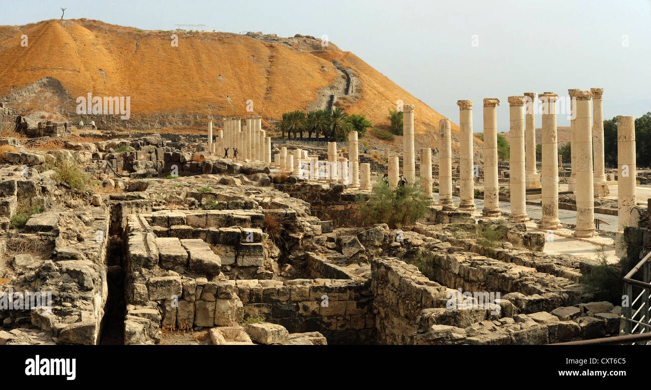 Roman Ruins at Beit Shean ,Israel,Tel Beit Shean Stock Photo - Alamy