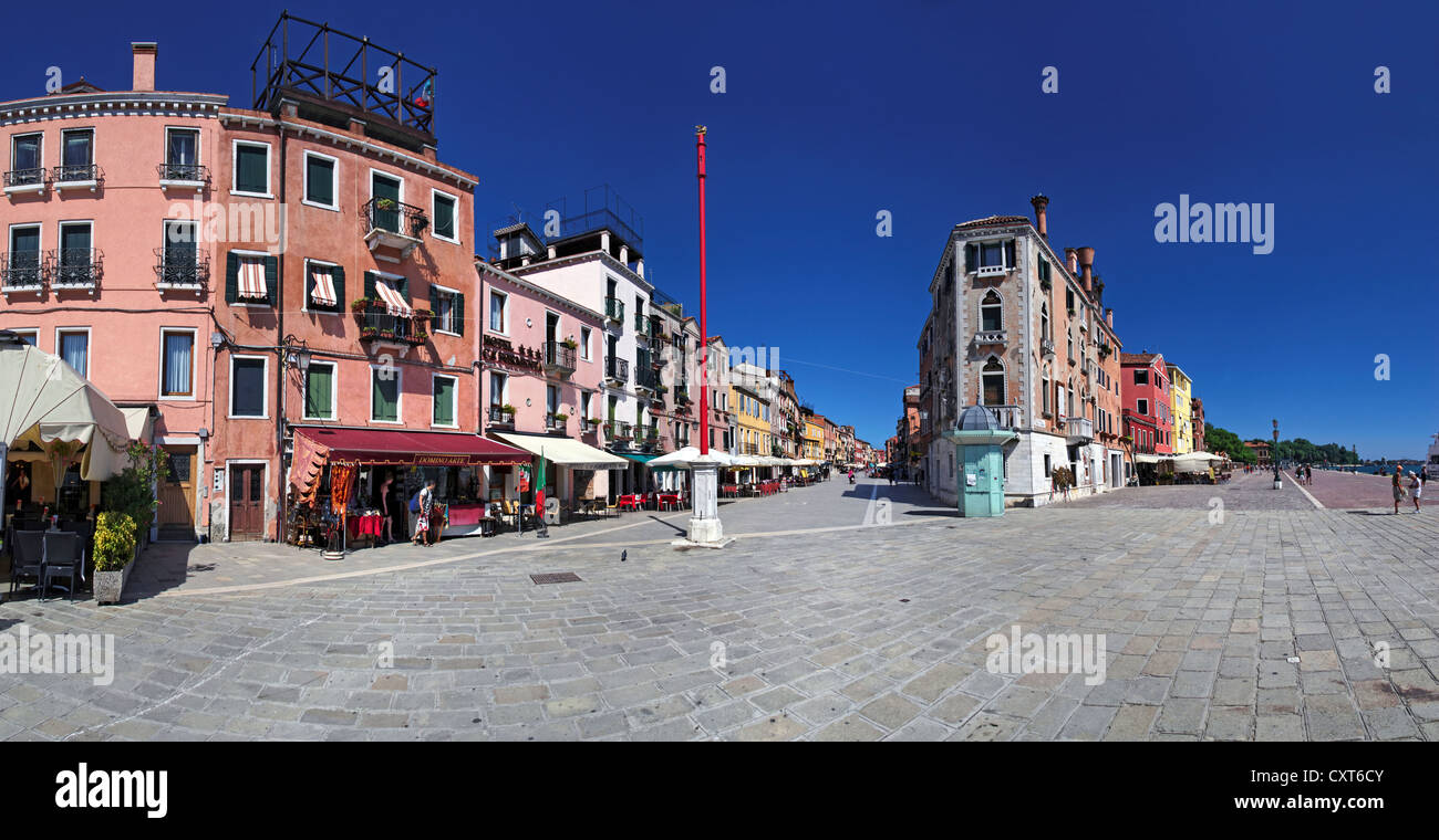 Urban panorama, Via Giuseppe Garibaldi, Venice, Veneto, Italy, Europe ...