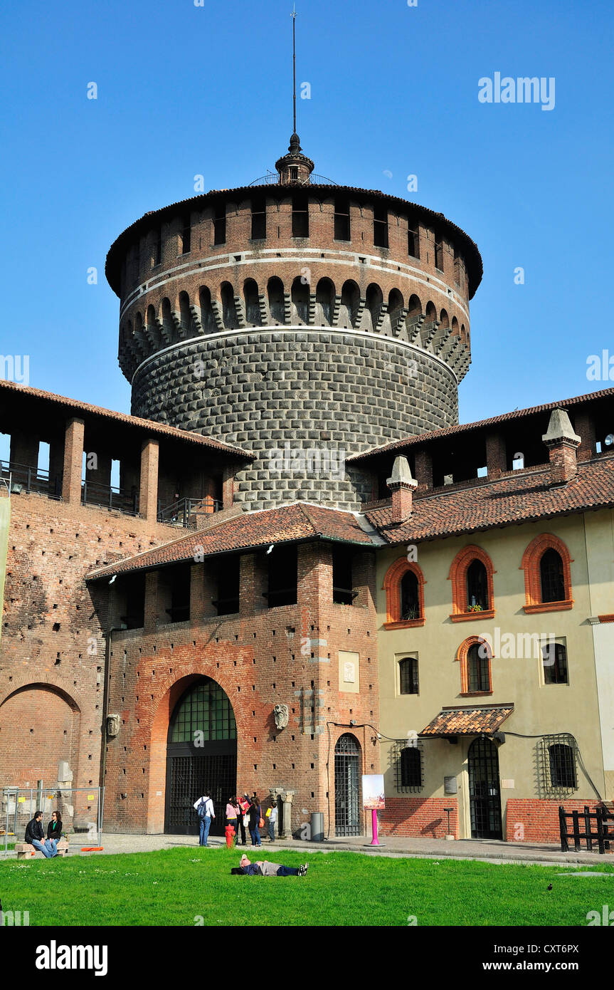 Sforza tower hi-res stock photography and images - Alamy