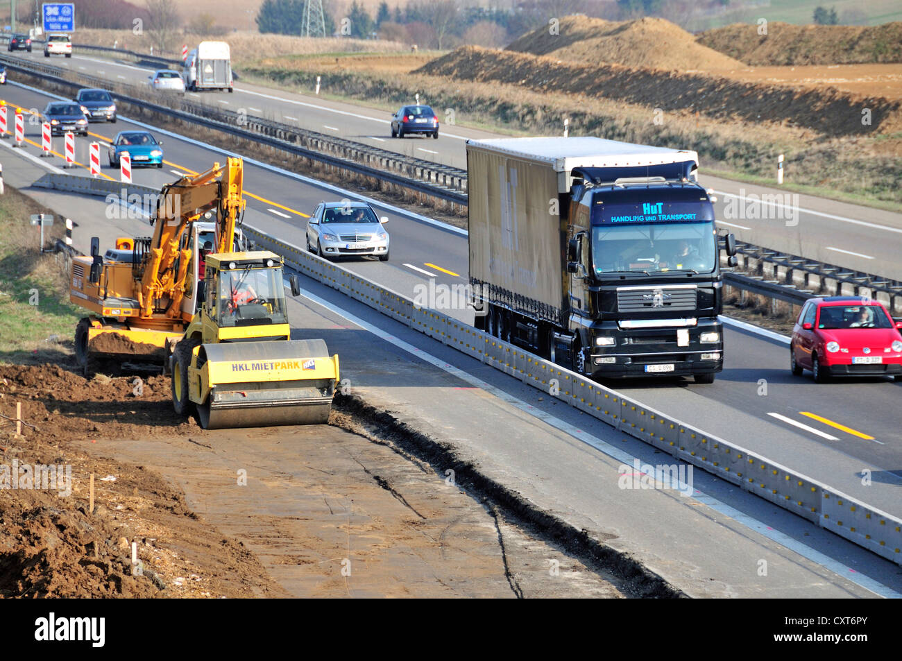 Extension of the A8 Autobahn, motorway, new road from Wendlingen to Ulm ...