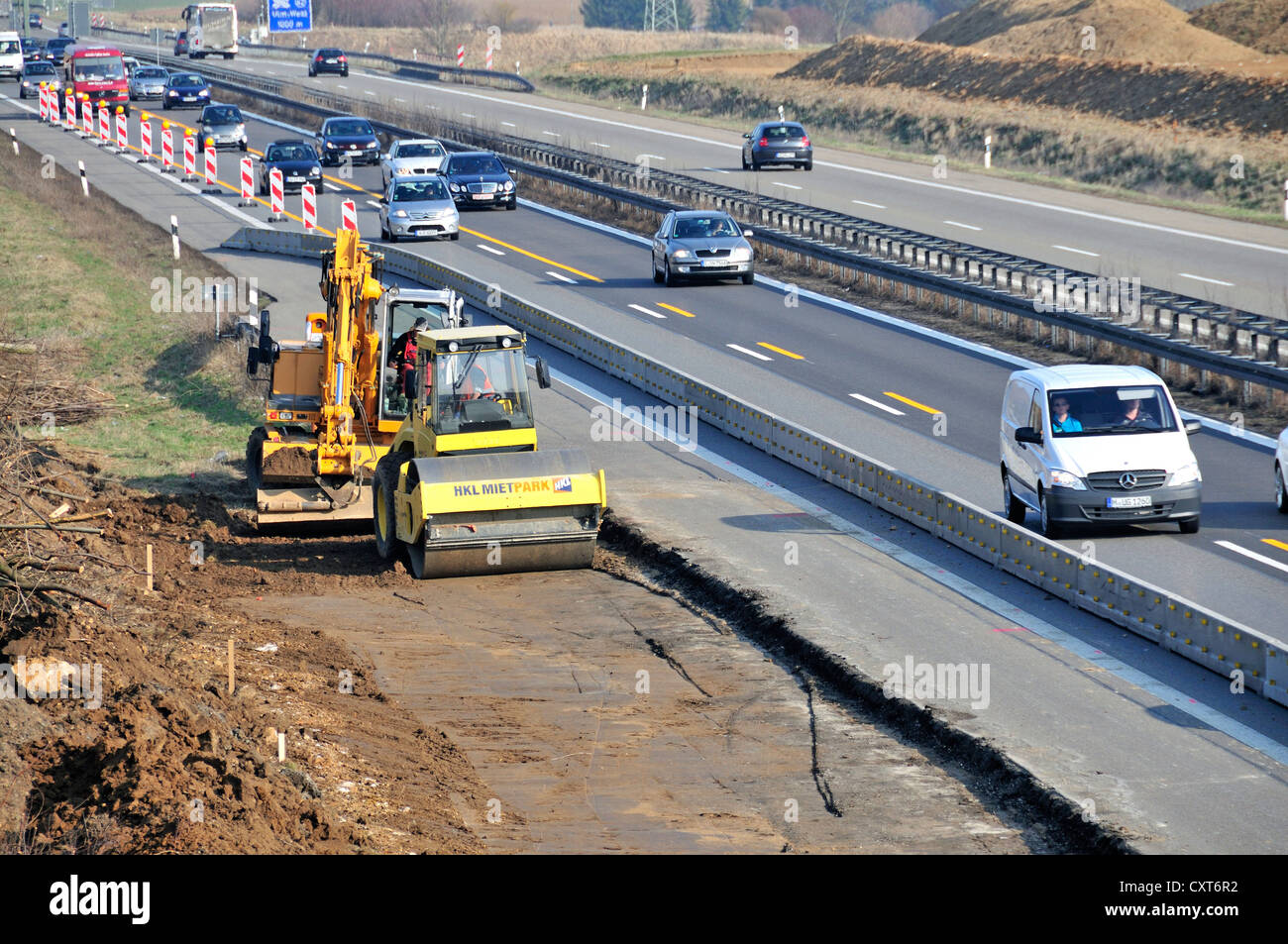 Extension of the A8 Autobahn, motorway, new road from Wendlingen to Ulm ...