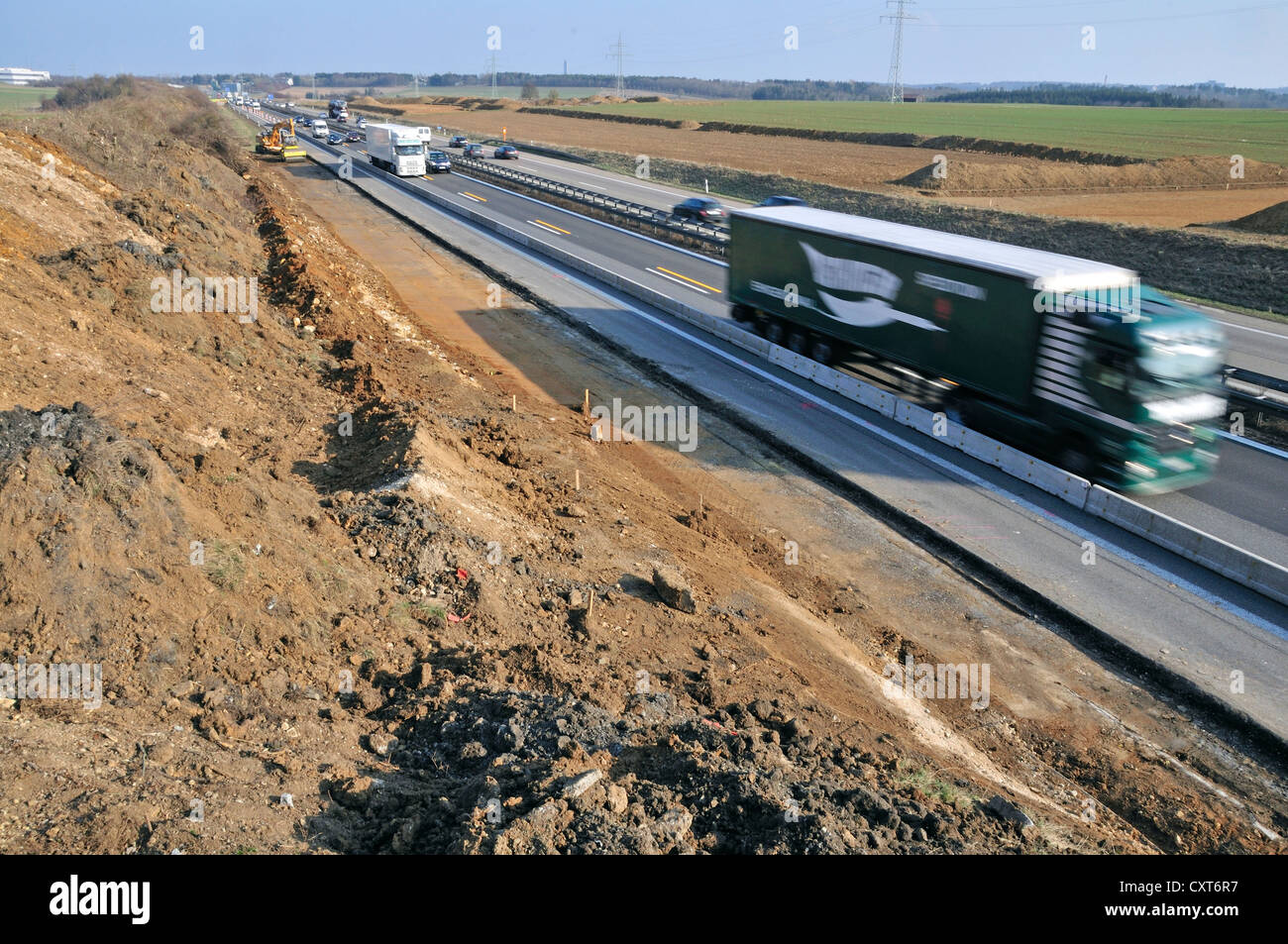 Extension of the A8 Autobahn, motorway, new road from Wendlingen to Ulm ...