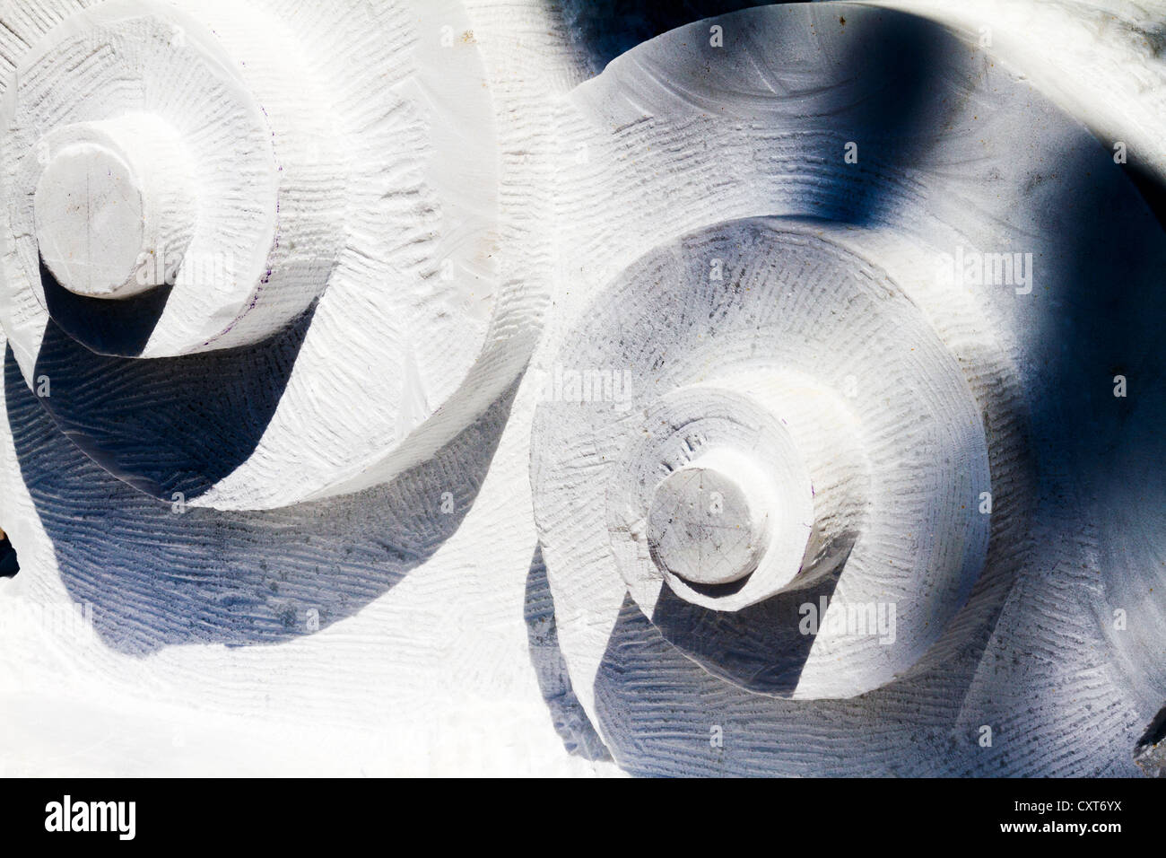 Rough, unfinished stone sculpture outside gallery in "Santa Barbara ...