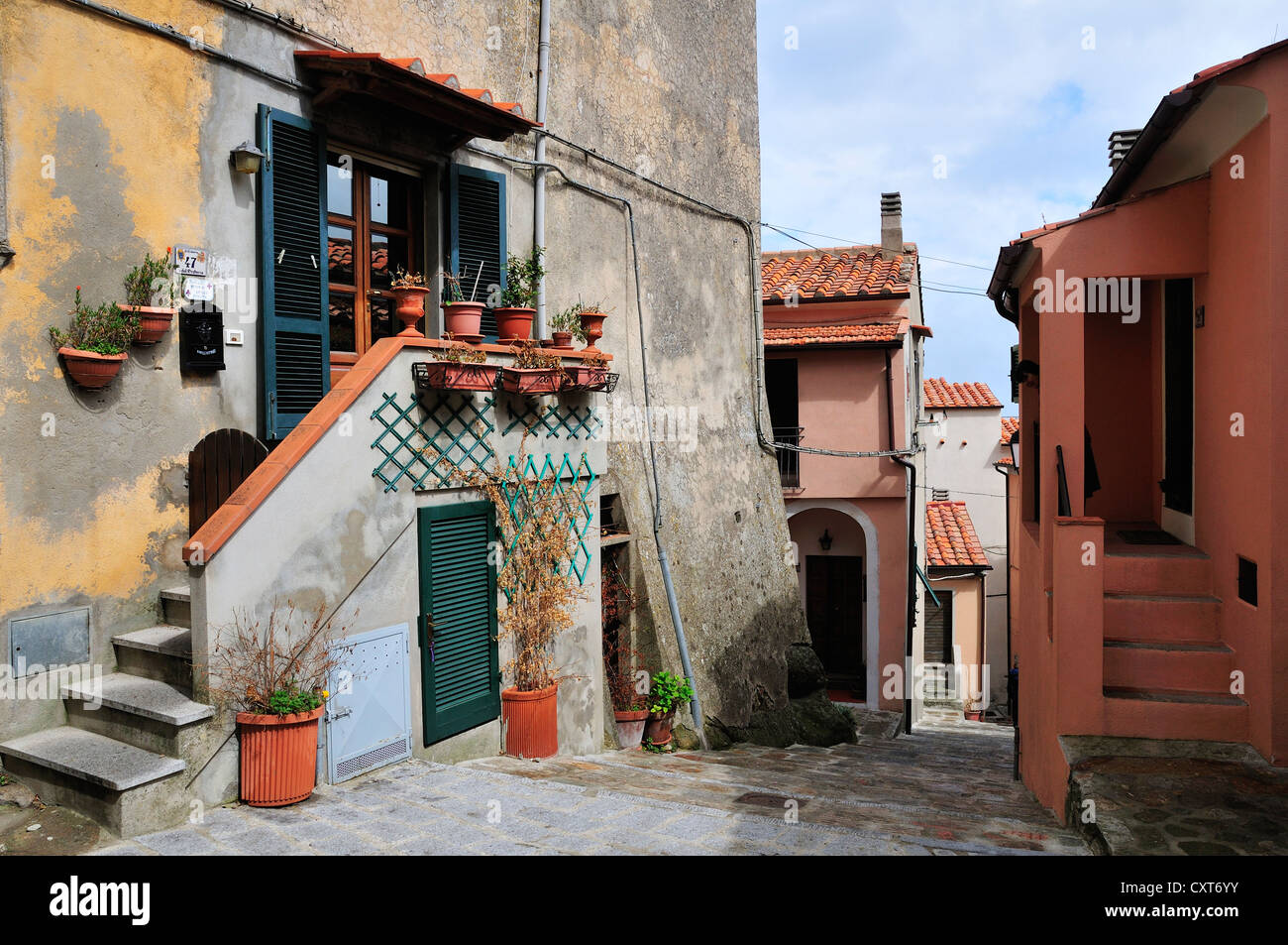 In the old town of Marciana, Elba Island, Tuscany, Italy, Europe Stock ...
