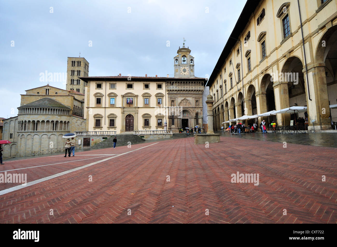 Piazza Grande square and Palazzo della Fraternita dei Laici di Arezzo ...