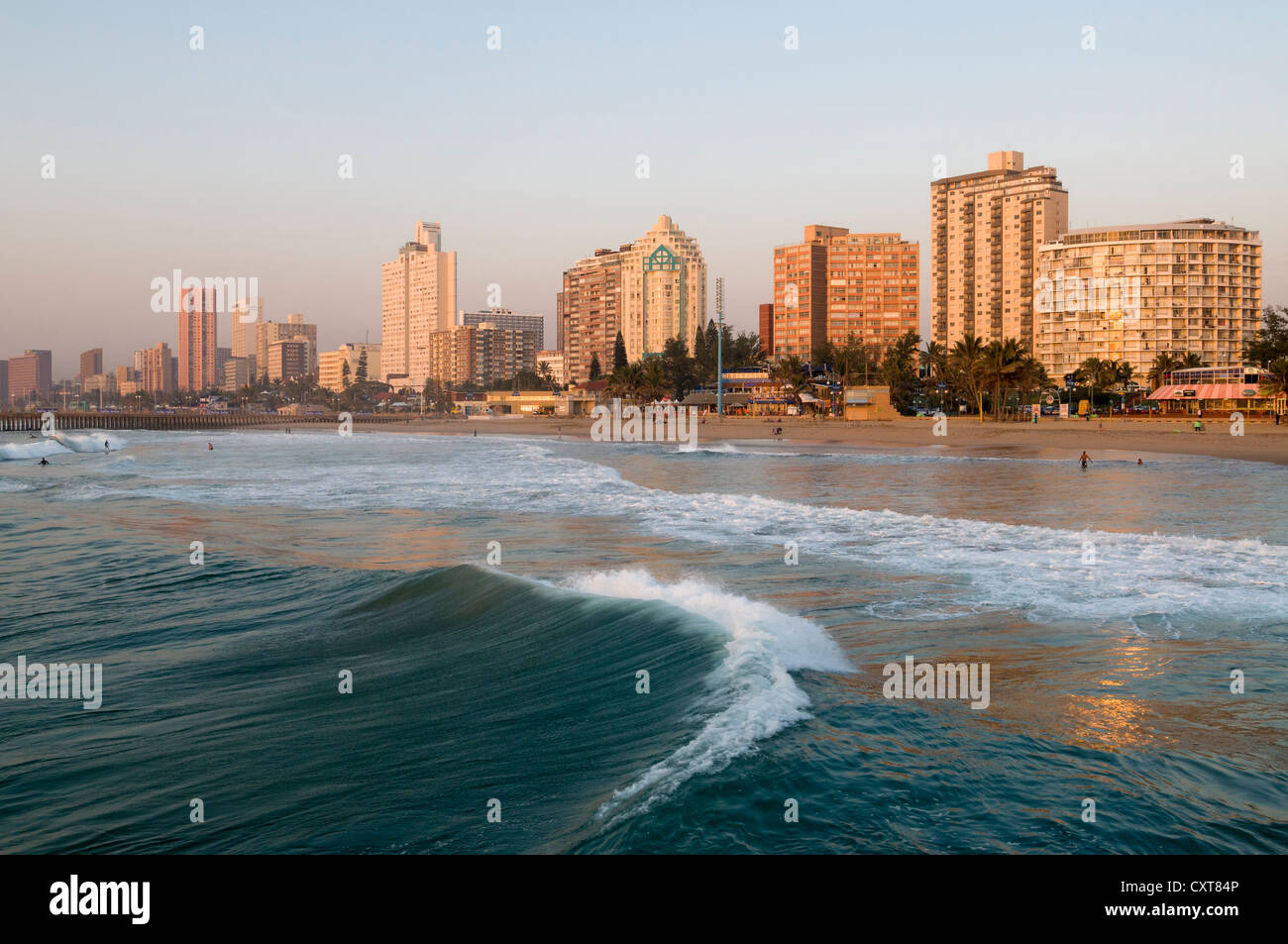 Skyline, coast, Durban, KwaZulu-Natal, South Africa, Africa Stock Photo ...