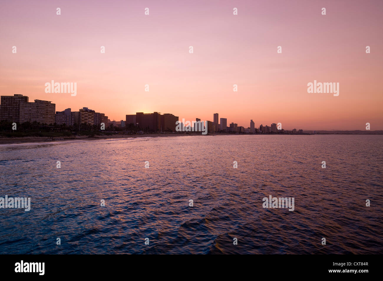 Skyline, coast, Durban, KwaZulu-Natal, South Africa, Africa Stock Photo ...