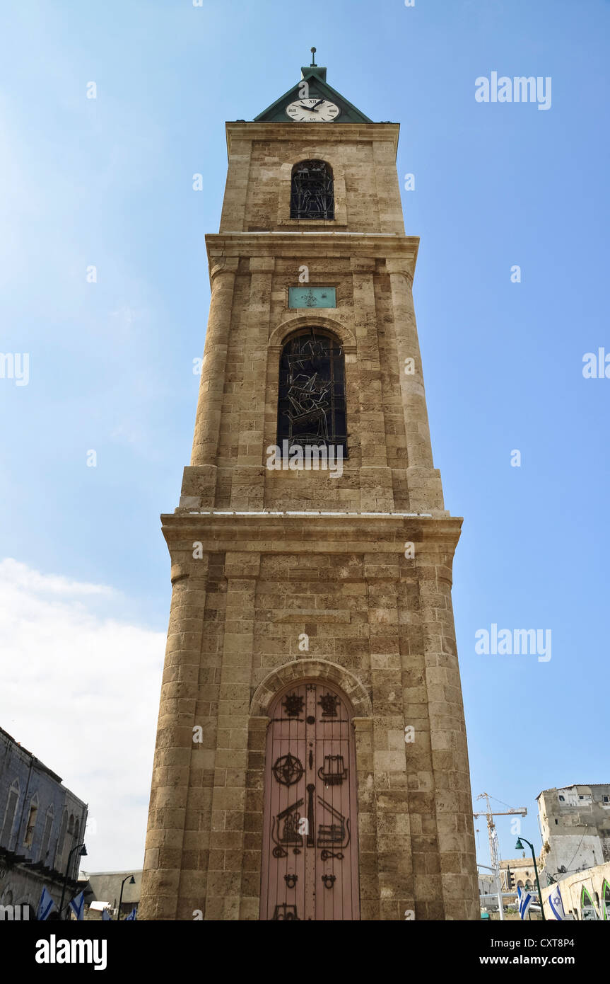 Ottoman clock tower, bell tower, Jaffa, Tel Aviv, Israel, Middle East ...