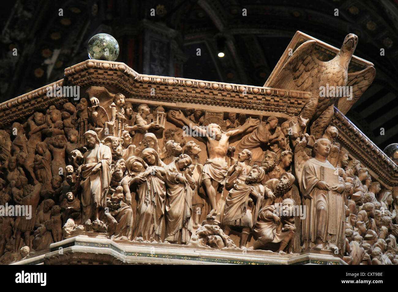 Pulpit by Nicola Pisano, Siena Cathedral or Cathedral of Santa Maria ...