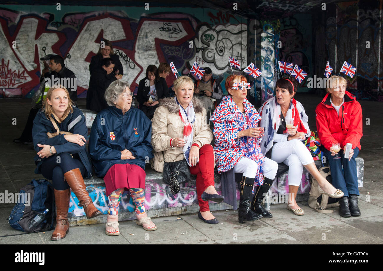 Ladies during the Queen's Jubilee weekend, London Stock Photo - Alamy