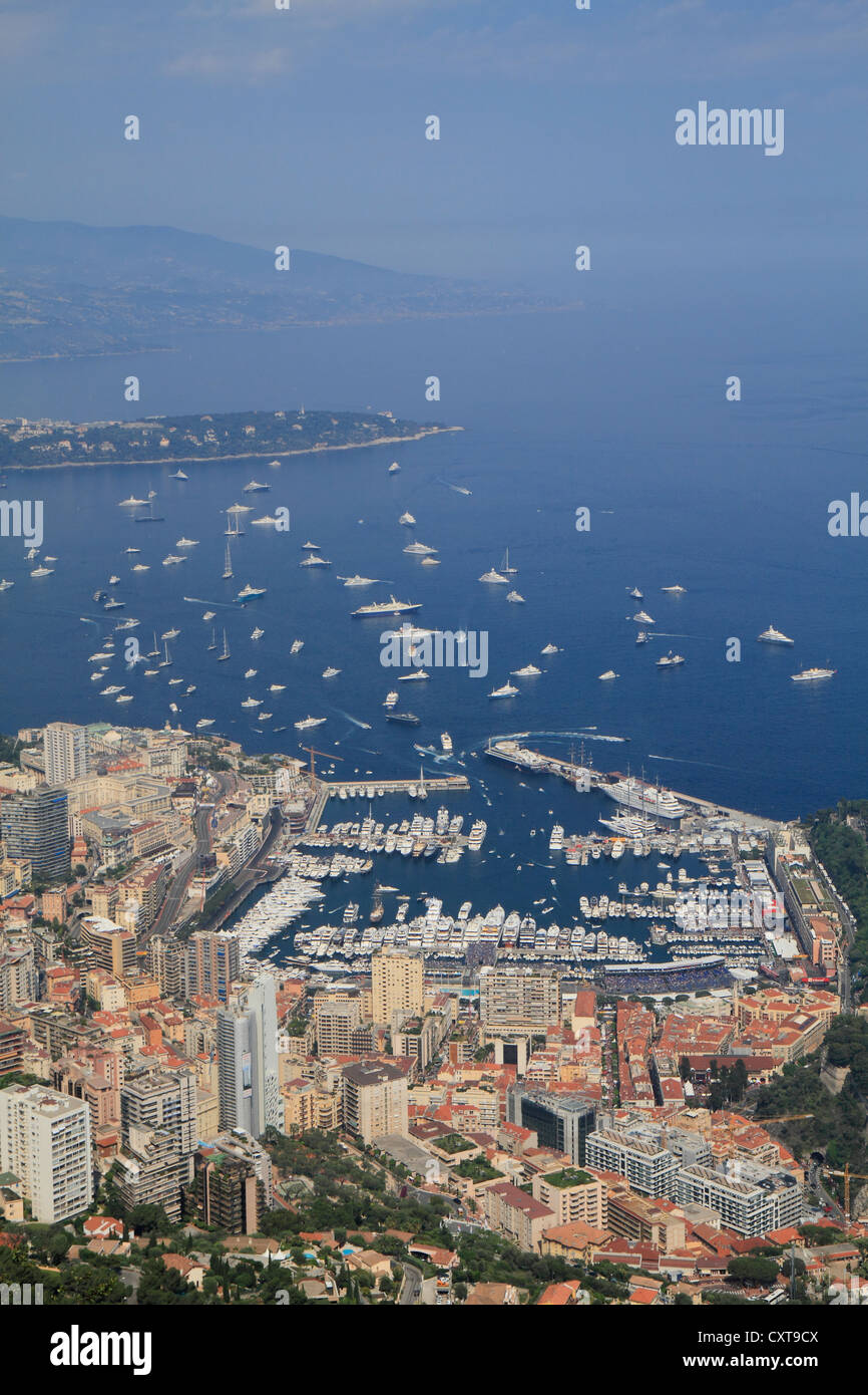 Principality of Monaco with Port Hercule, Cap Martin at back, from the ...