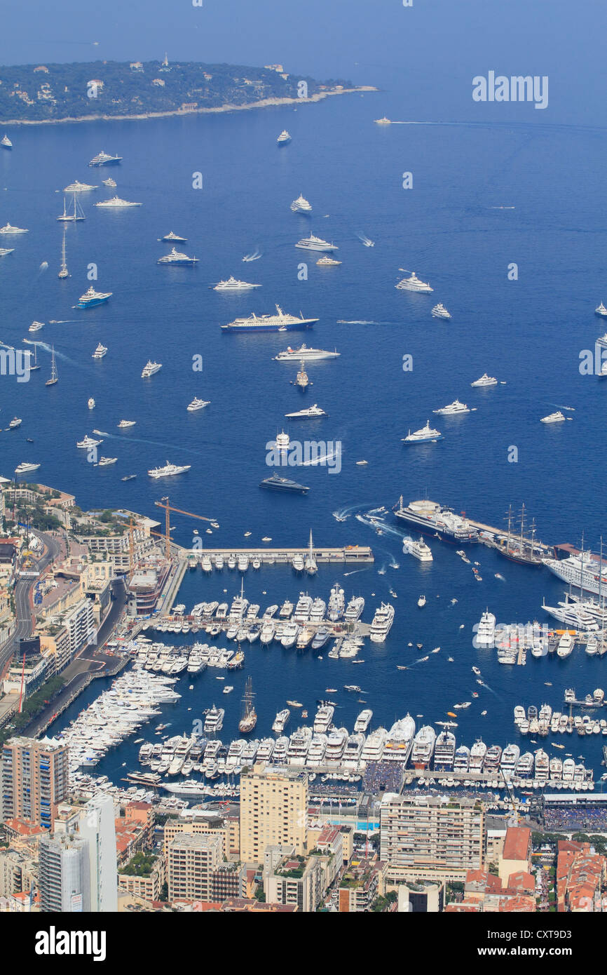 Principality of Monaco with Port Hercule, Cap Martin at back, from the ...