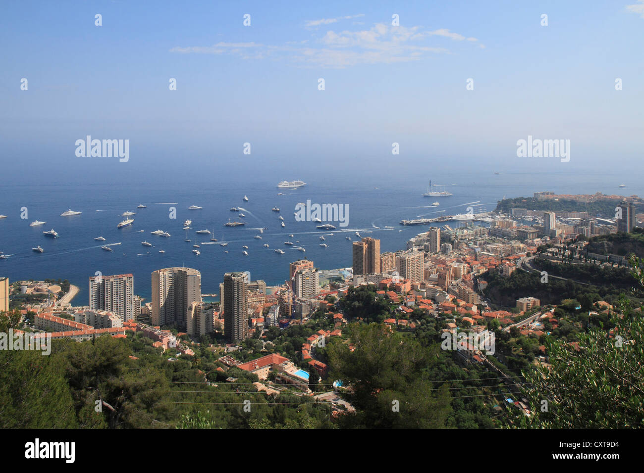 Principality of Monaco, general or panoramic view from the Grande ...