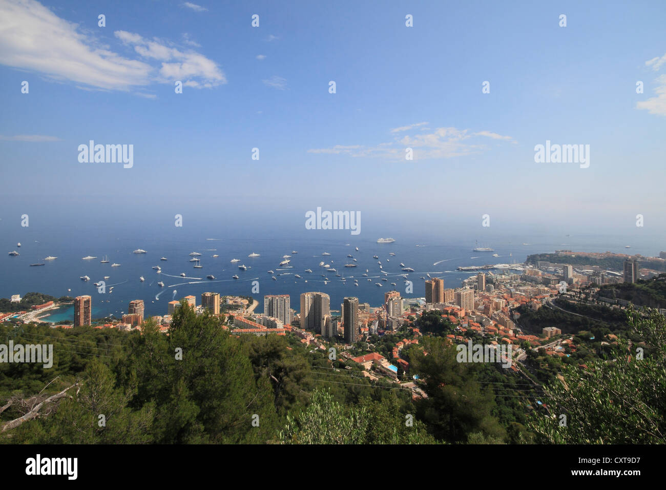 Principality of Monaco, general or panoramic view from the Grande ...