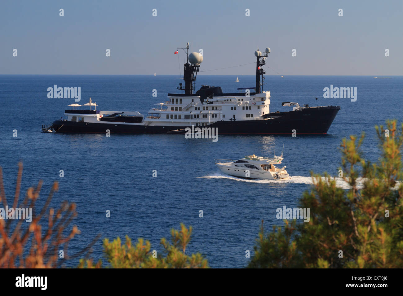 Motor yacht, Arctic P, former tugboat, built by Schichau Unterweser AG ...